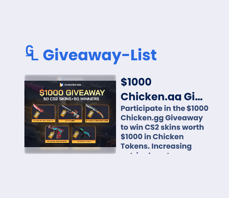 $1000 Chicken.gg Giveaway! - Gleam