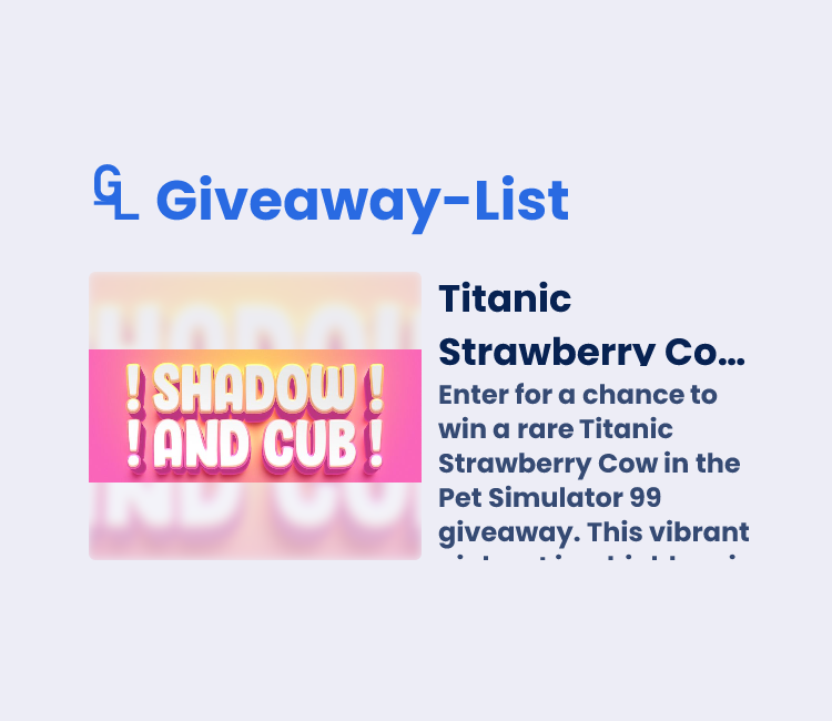 Titanic Strawberry Cow - Pet Simulator 99 - Gleam Giveaway