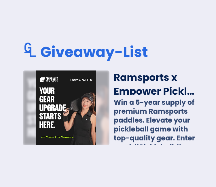 Ramsports x Empower Pickleball | Win 5 Years of Paddles - Gleam Giveaway