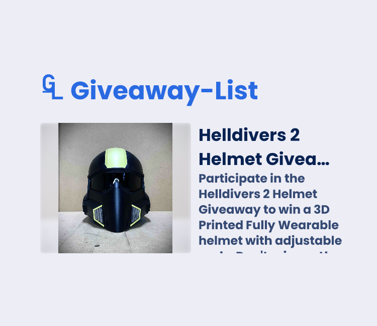 Helldivers 2 Helmet Giveaway - Gleam