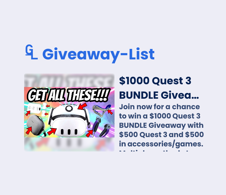$1000 Quest 3 BUNDLE Giveaway for 100K!!! - Gleam