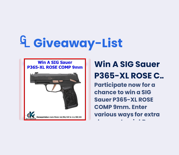 Win A SIG Sauer P365-XL ROSE COMP 9mm - Gleam Giveaway