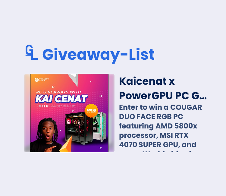 Kaicenat x PowerGPU PC Giveaway - Gleam
