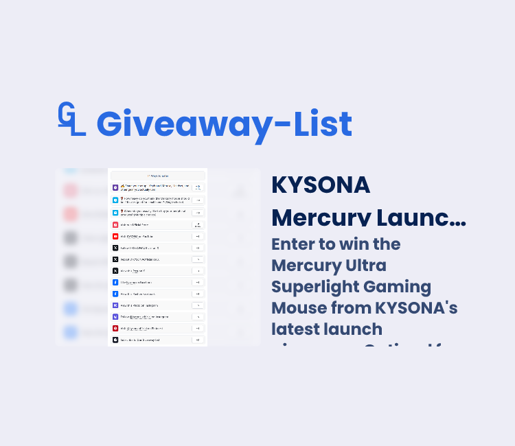 🥳KYSONA Mercury Launch Giveaway🎉 - Gleam