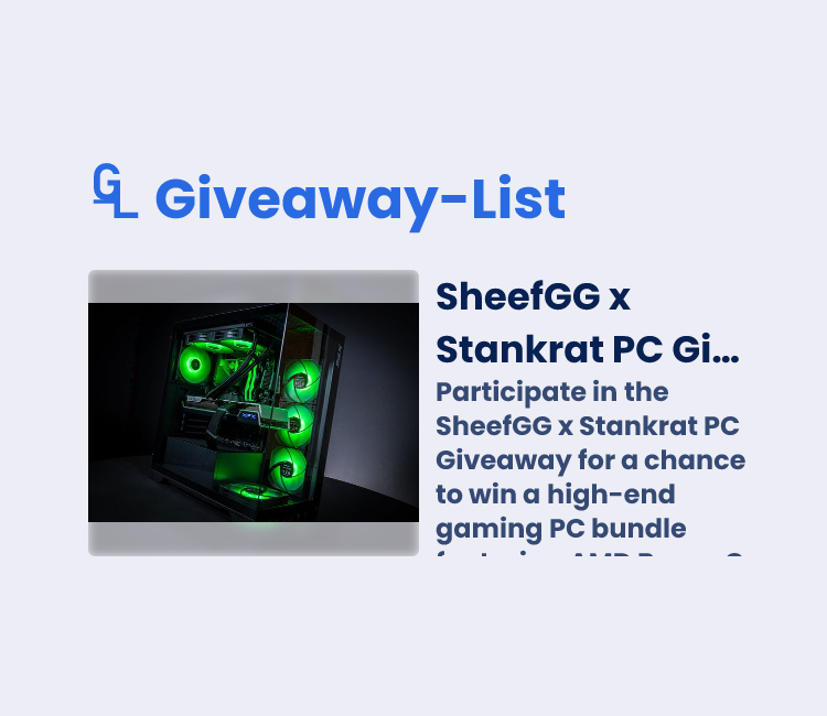 SheefGG x Stankrat PC Giveaway - Gleam