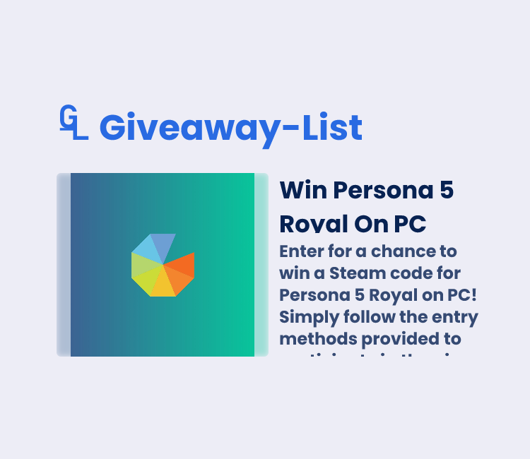 Win Persona 5 Royal On PC - Gleam Giveaway