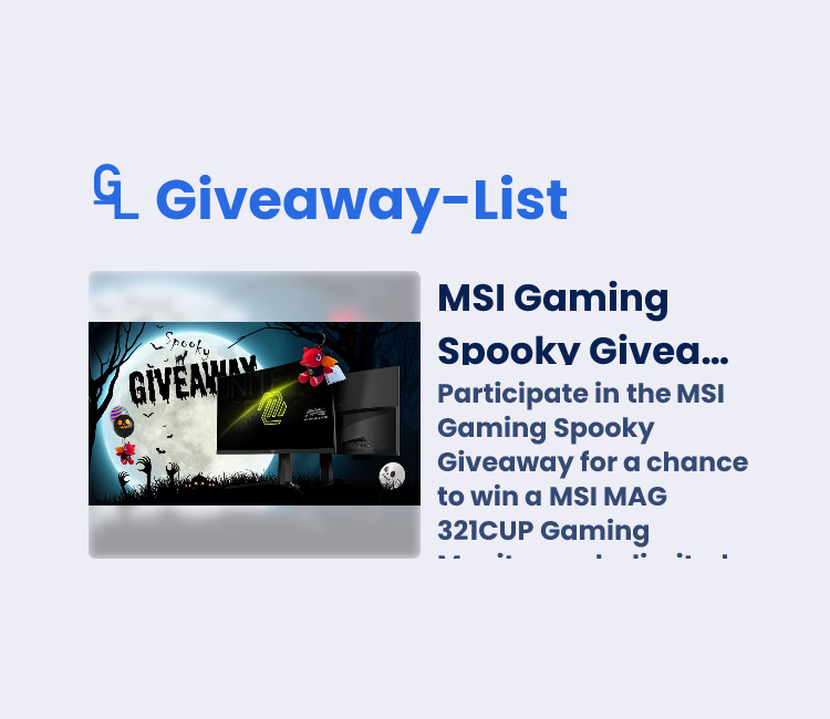 MSI Gaming Spooky Giveaway 2025 - Gleam