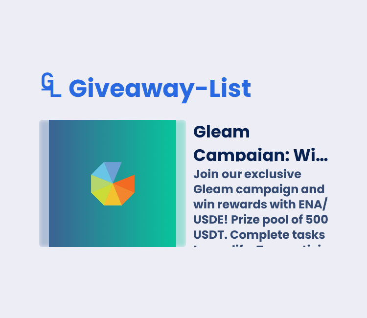 Gleam Campaign: Win Rewards with ENA/USDE ! - Gleam Giveaway