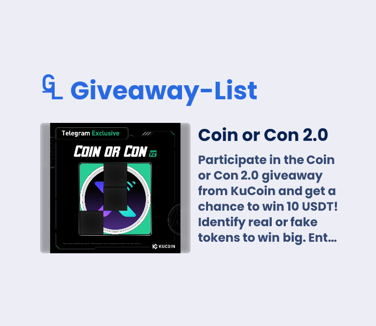 🔍 Coin or Con 2.0 🔍 - Gleam Giveaway