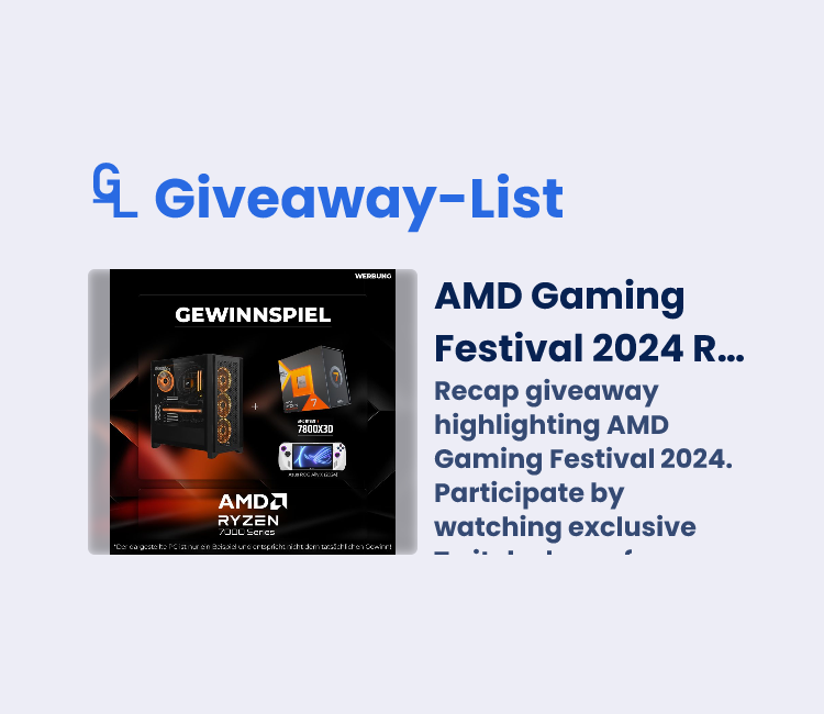 AMD Gaming Festival 2024 Recap Giveaway - Gleam