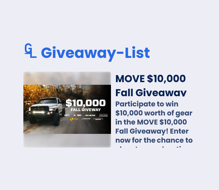 MOVE $10,000 Fall Giveaway - Gleam