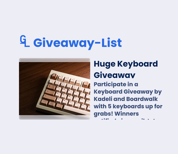 Huge Keyboard Giveaway - Gleam