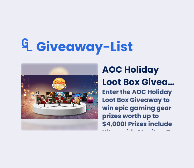 AOC Holiday Loot Box Giveaway - Gleam