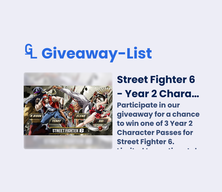 Street Fighter 6 - Year 2 Character Pass - Gleam Giveaway