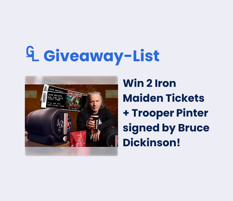 Win 2 Iron Maiden Tickets + Trooper Pinter signed by Bruce Dickinson ...