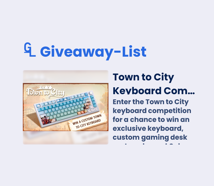 Town to City Keyboard Competition - Gleam Giveaway