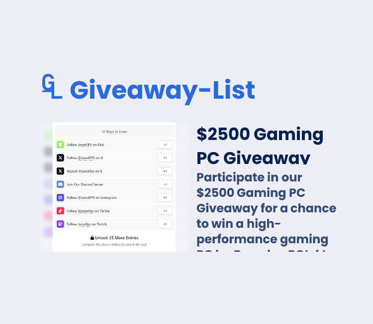 $2500 Gaming PC Giveaway - Gleam