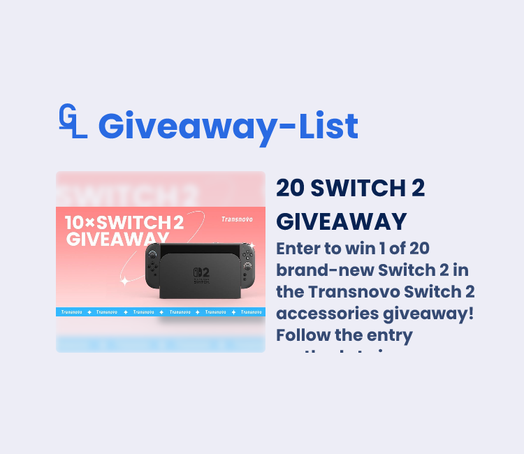 20 SWITCH 2 GIVEAWAY - Gleam Giveaway