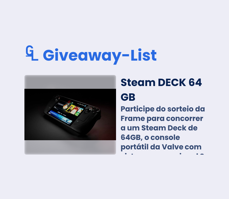 Steam DECK 64 GB - Gleam Giveaway