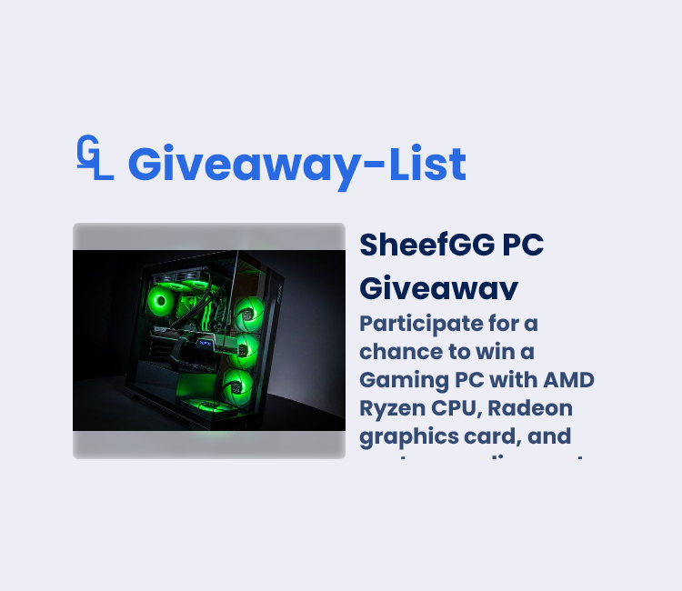 SheefGG PC Giveaway - Gleam