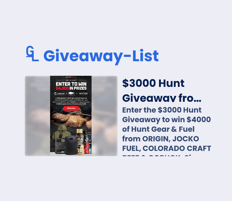 $3000 Hunt Giveaway from Origin, Jocko Fuel and GO RUCK - Gleam