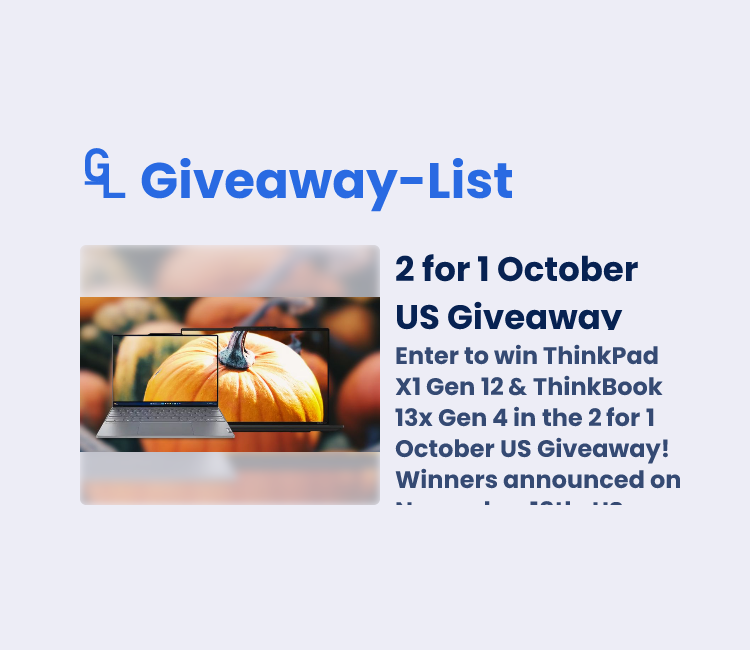 2 for 1 October US Giveaway - Gleam