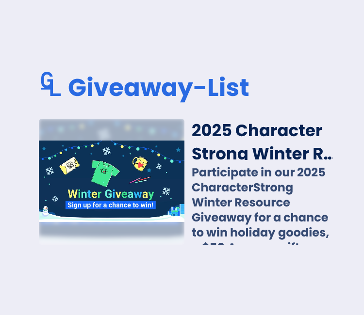 2025 CharacterStrong Winter Resource Giveaway - Gleam