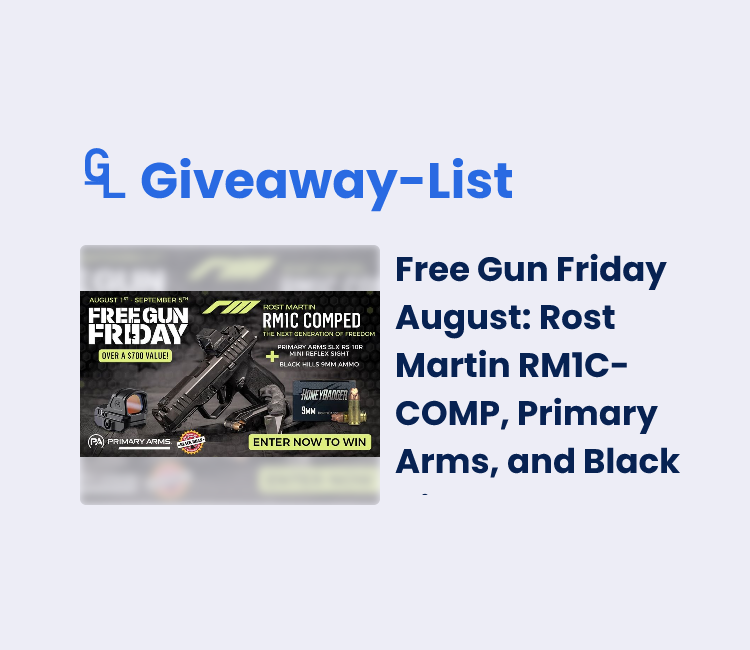 Free Gun Friday August: Rost Martin RM1C-COMP, Primary Arms, and Black ...