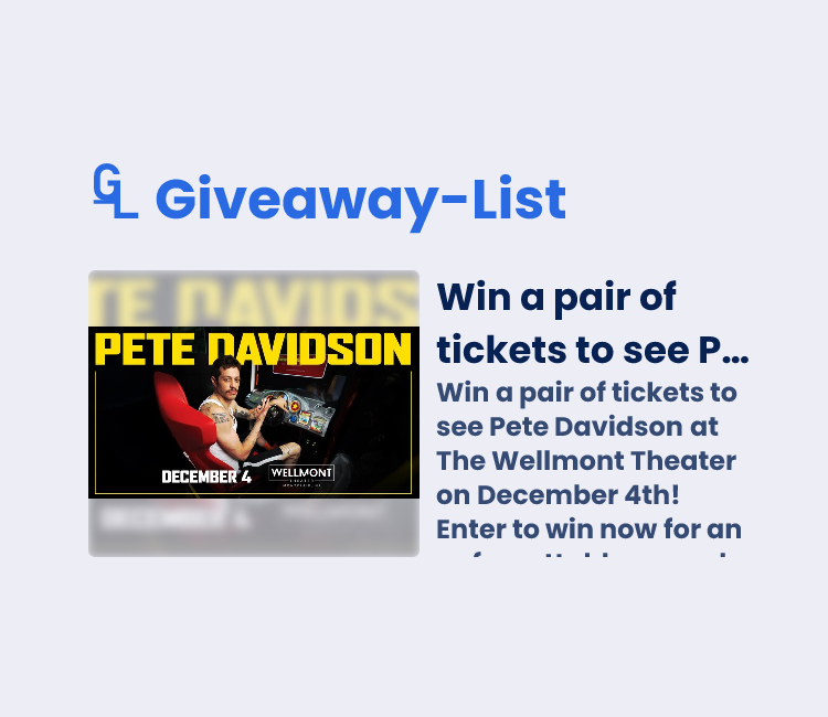 Win a pair of tickets to see Pete Davidson! - Gleam Giveaway