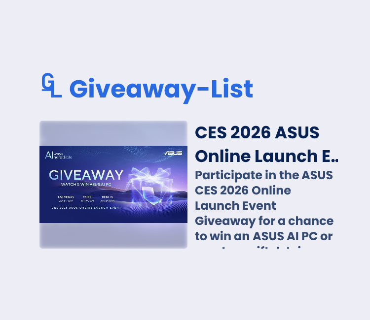 CES 2026 ASUS Online Launch Event Giveaway - Gleam