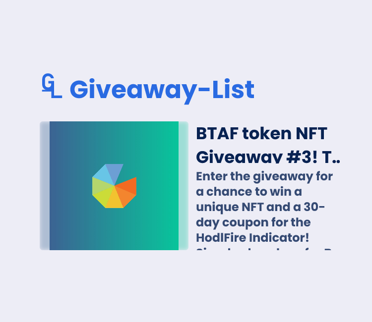 BTAF token NFT Giveaway #3! The Whisper Drop edition - Gleam
