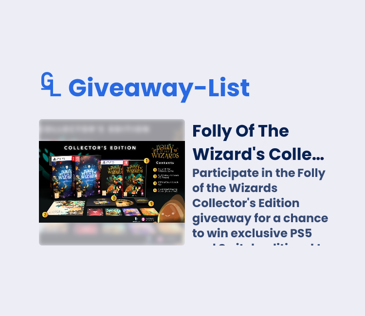 Folly Of The Wizard's Collector's Edition Giveaway! - Gleam