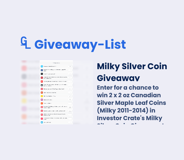 Milky Silver Coin Giveaway - Gleam