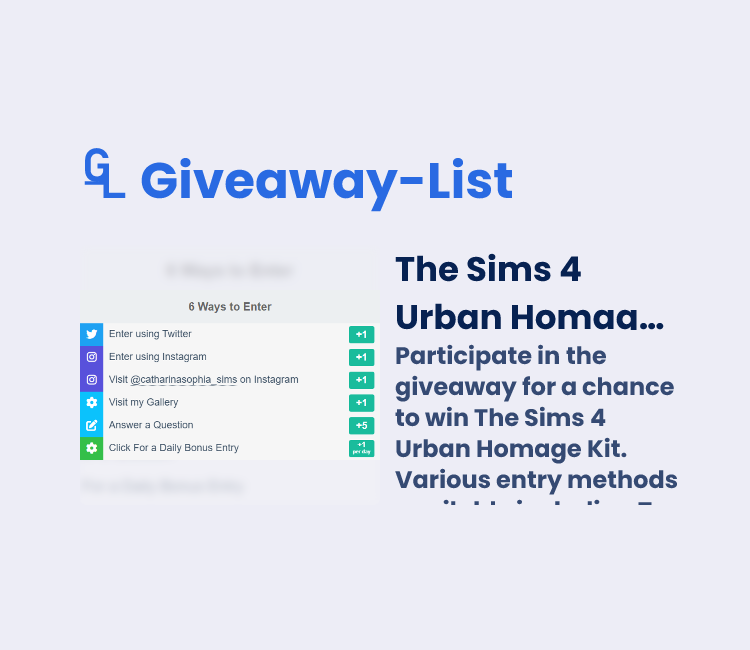 The Sims 4 Urban Homage Kit Giveaway - Gleam
