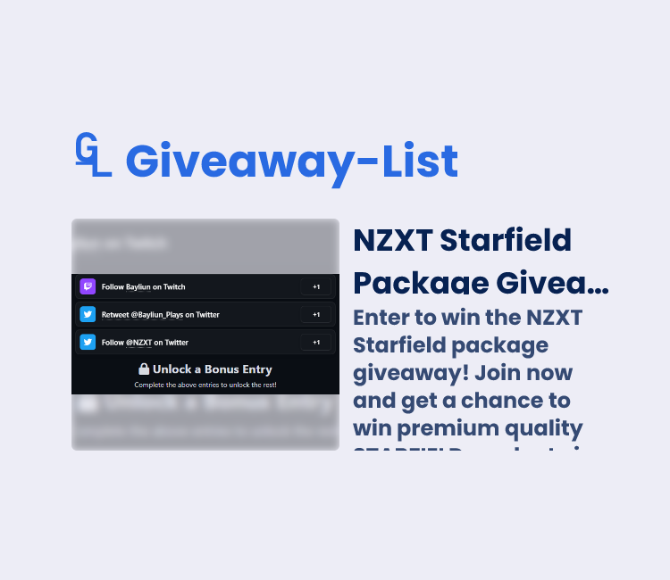 NZXT Starfield Package Giveaway - Gleam