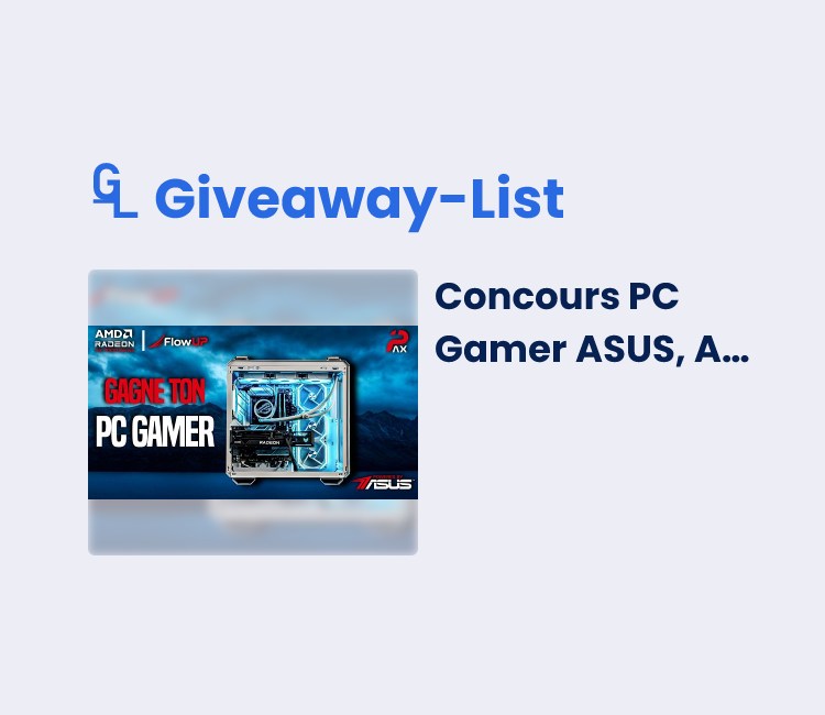 Concours PC Gamer ASUS, AMD avec PAX PC - Gleam Giveaway