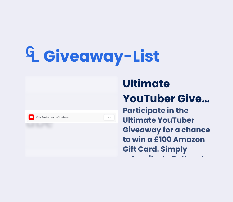 Ultimate YouTuber Giveaway - Gleam