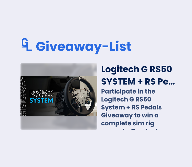Logitech G RS50 SYSTEM + RS Pedals Giveaway - Gleam