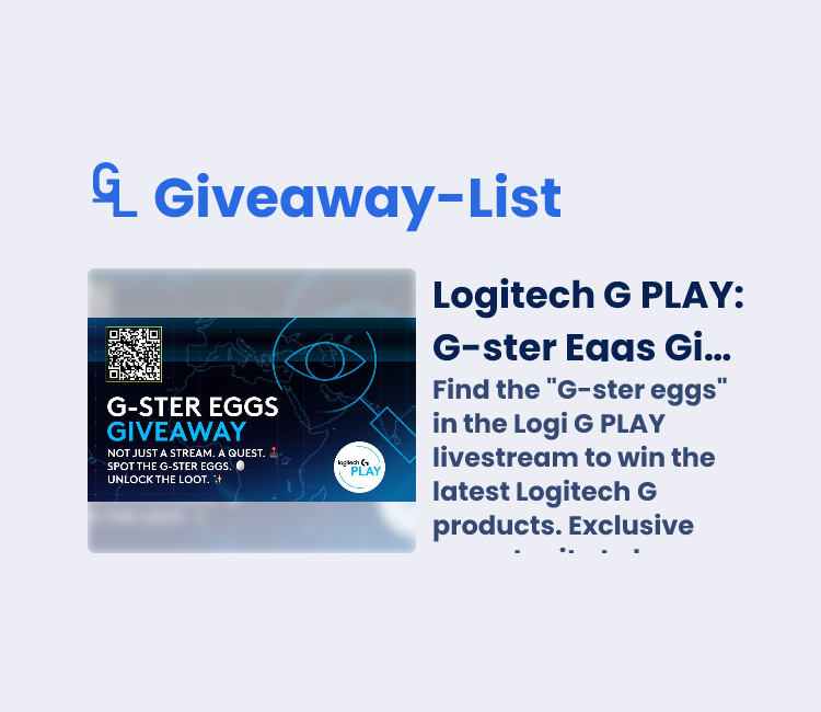 Logitech G PLAY: G-ster Eggs Giveaway - Gleam