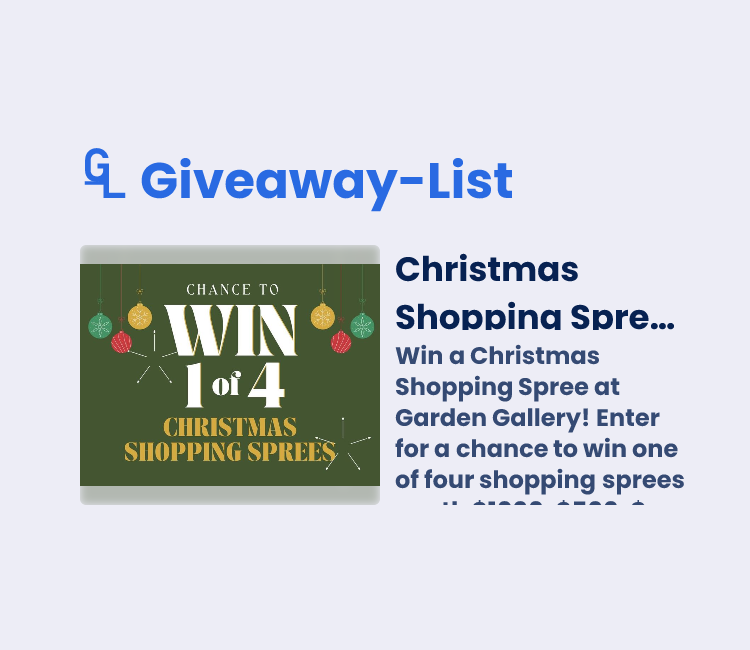 Christmas Shopping Spree Contest 2024 - Gleam Giveaway