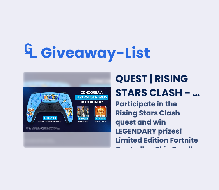 QUEST | RISING STARS CLASH - FORTNITE - Gleam Giveaway