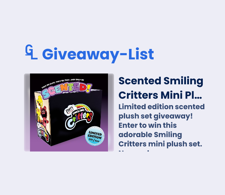 Scented Smiling Critters Mini Plush Set Giveaway - Gleam