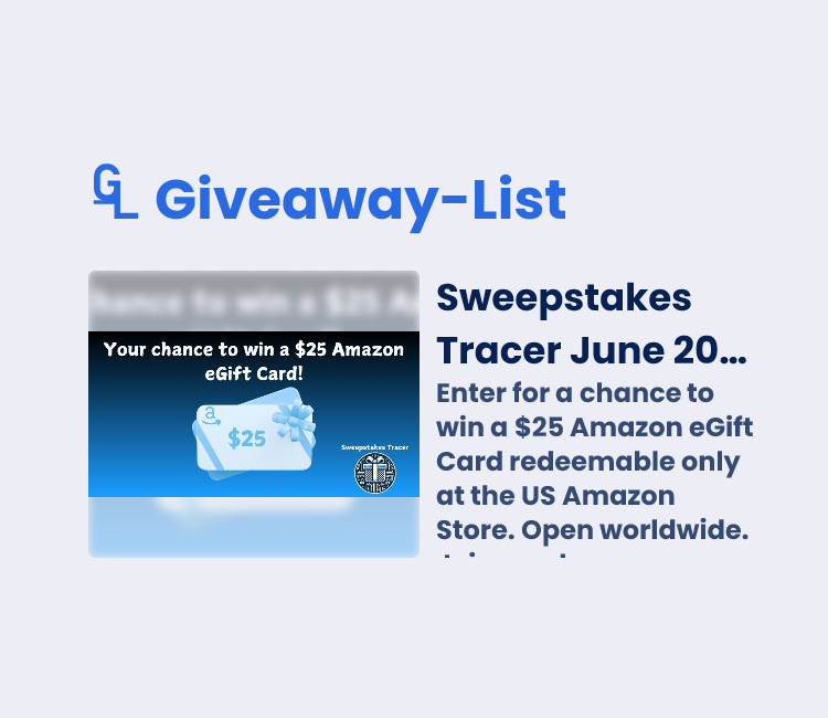 Sweepstakes Tracer June 2025 Amazon eGift Card Giveaway - Gleam