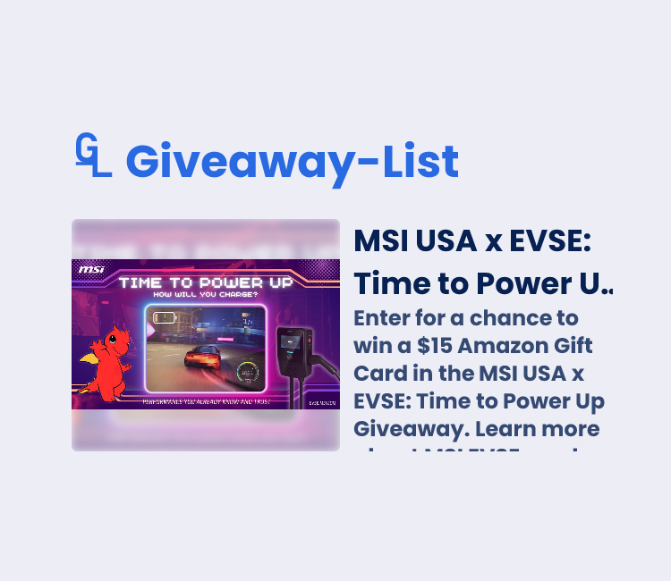 MSI USA x EVSE: Time to Power Up Giveaway - Gleam