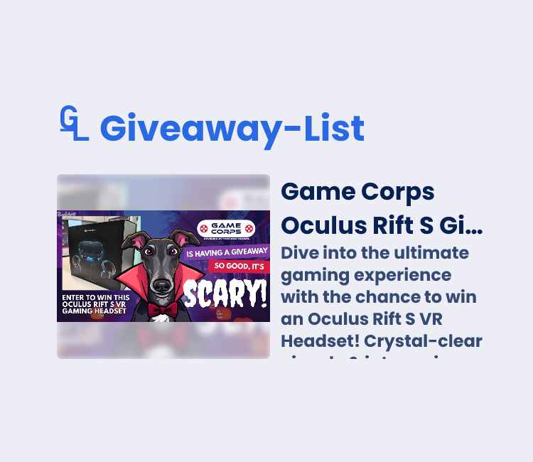 Game Corps Oculus Rift S Giveaway - Gleam