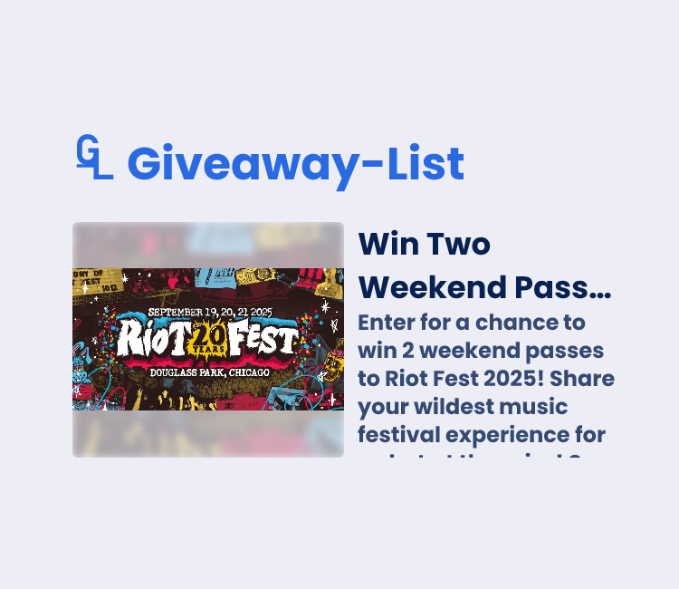 Win Two Weekend Passes to Riot Fest 2025 - Gleam Giveaway