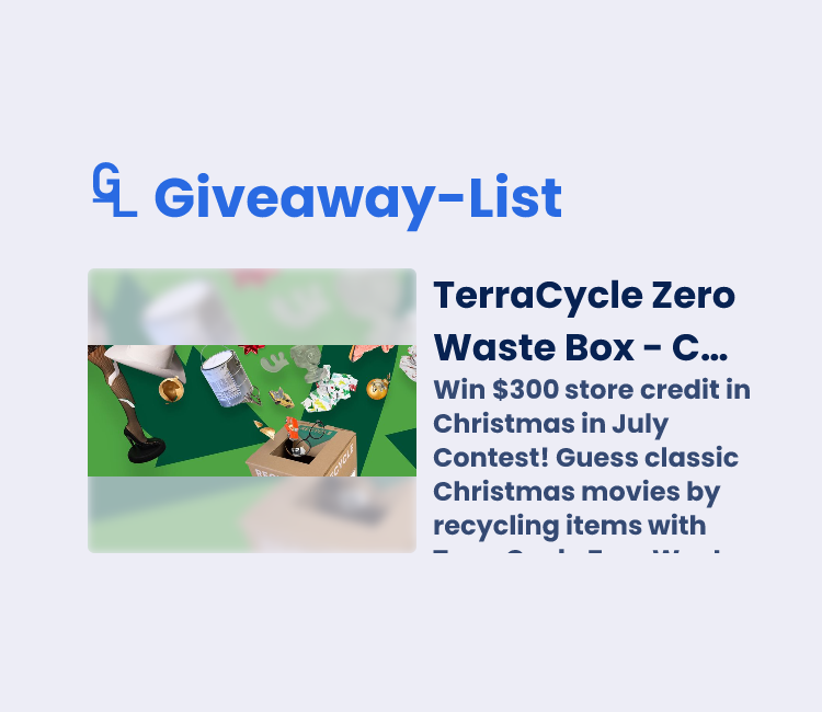 TerraCycle Zero Waste Box - Christmas in July Contest 🎄🏖️ - Gleam Giveaway