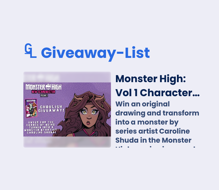 Monster High: Vol 1 Character Drawing! - Gleam Giveaway