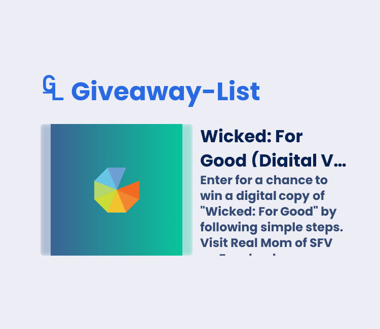 Wicked: For Good (Digital Version) - Gleam Giveaway