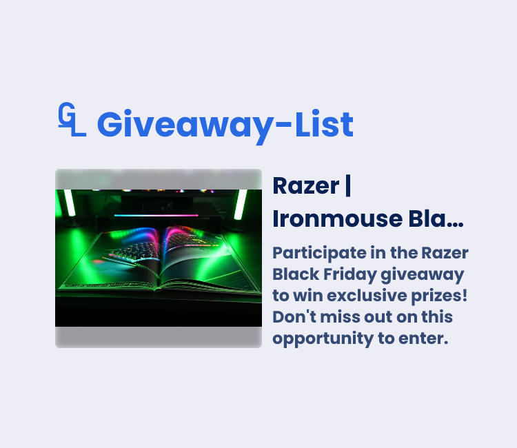 Razer | Ironmouse Black Friday - Gleam Giveaway